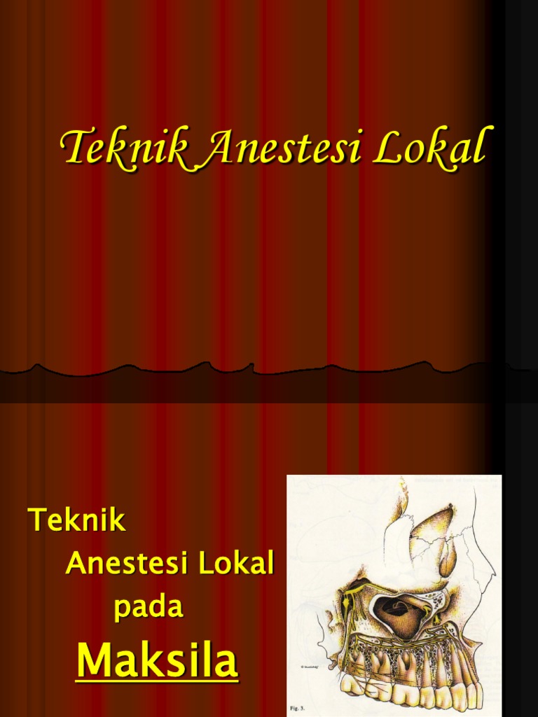 Teknik Anestesi Maksila | PDF | Sains & Matematika