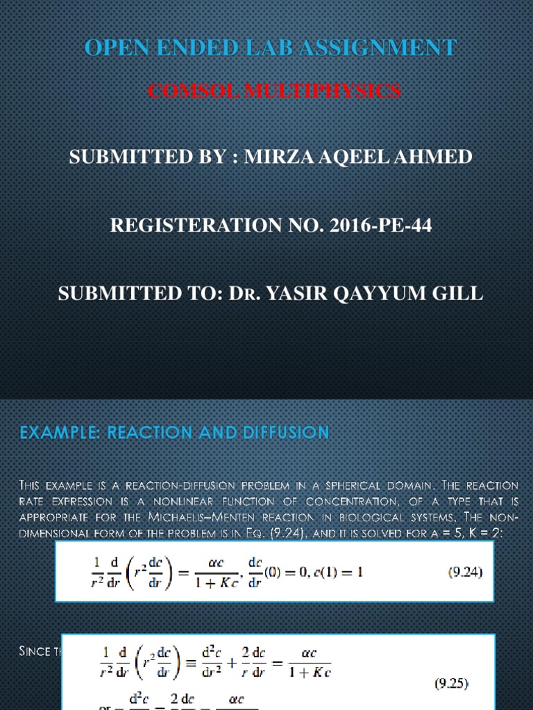 Open Ended Lab Assignment: Comsol Multiphysics | PDF