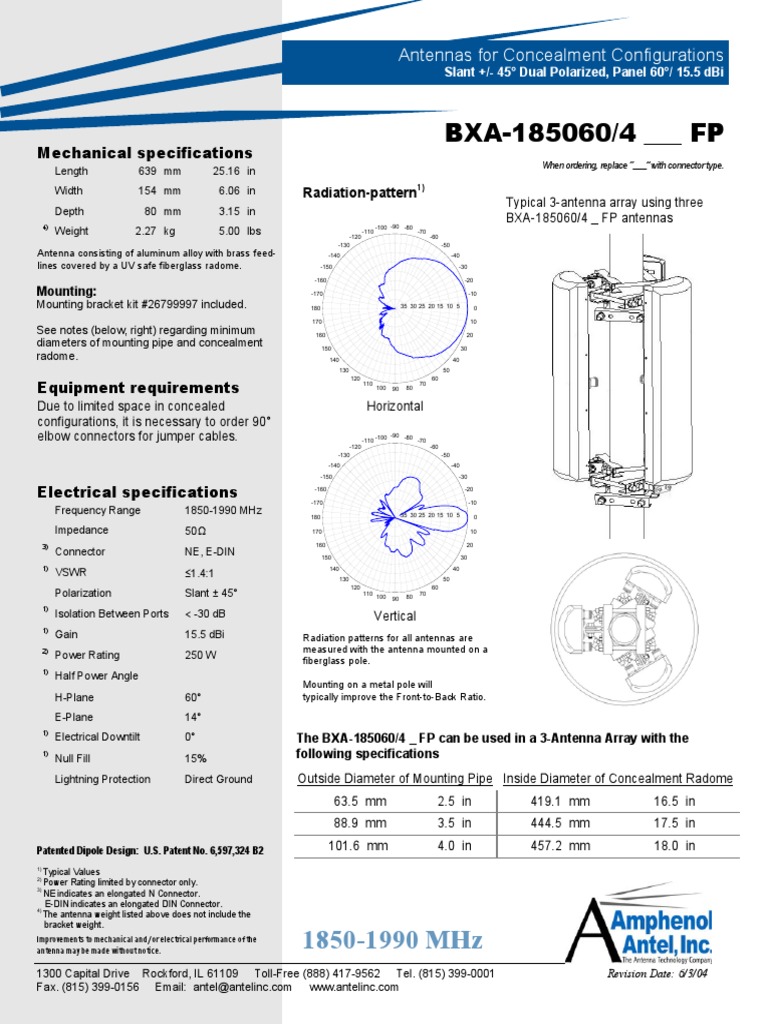 Bxa-185060-4 - FP | PDF | Antenna (Radio) | Electromagnetism