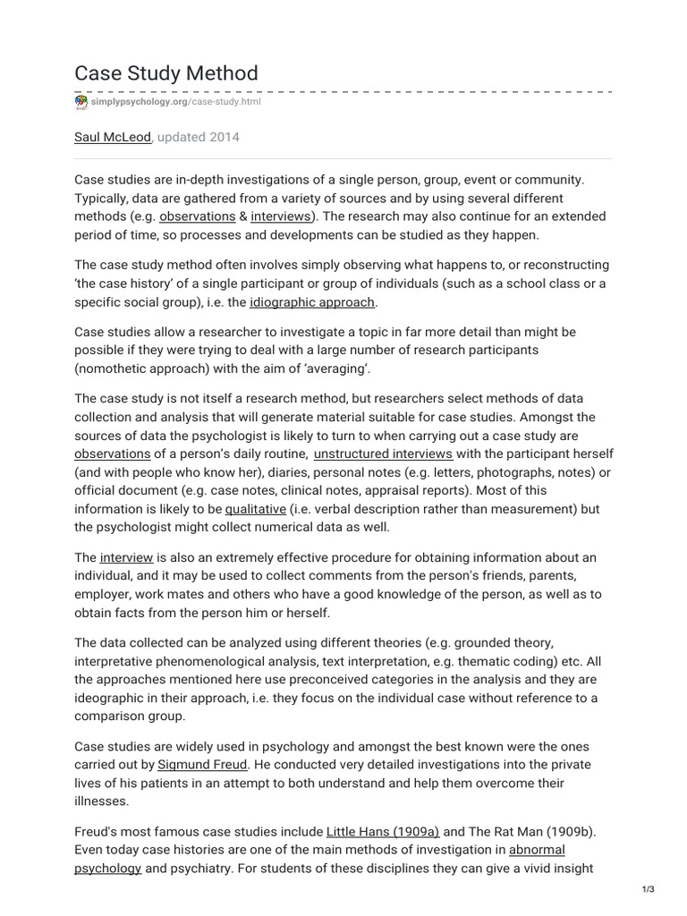 Case Study | PDF | Case Study | Qualitative Research