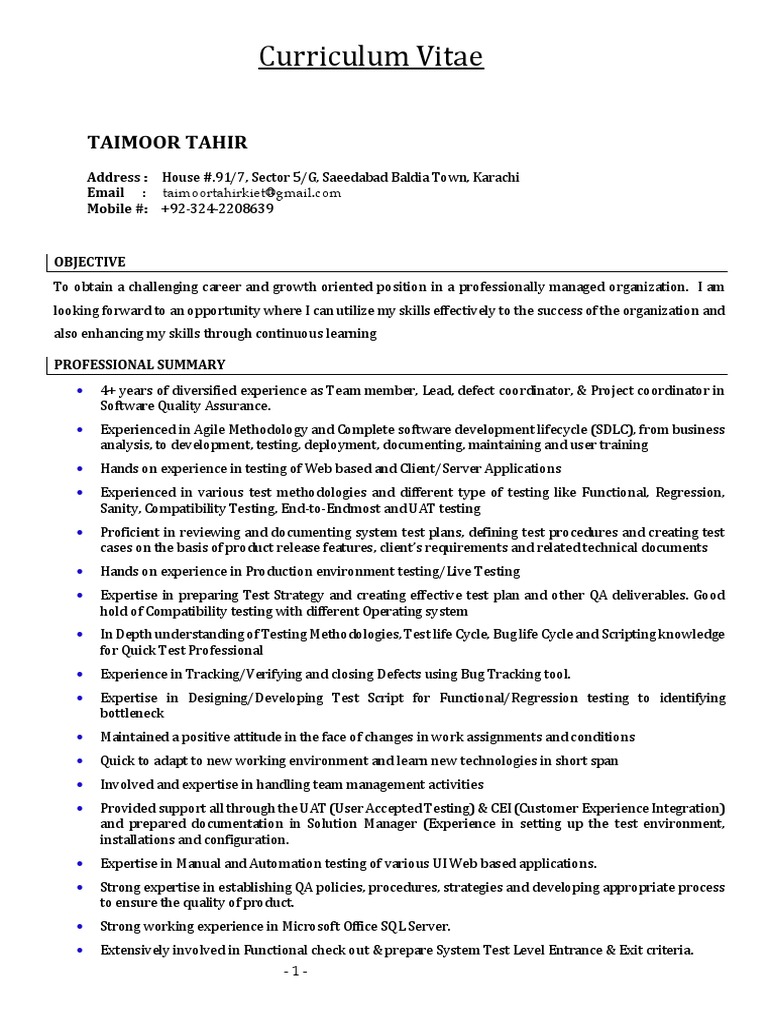 Resume Tai Moor Tahir | PDF | Information Technology Management | Computing