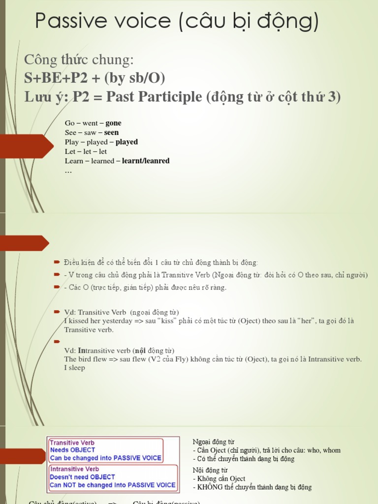 Passive Voice 21-10 | PDF