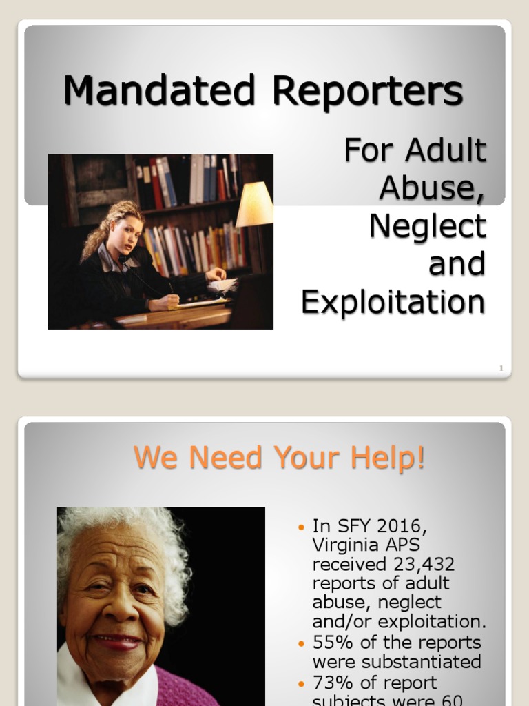 1-5 Mandated - Reporters - Adult - Abuse PDF | PDF | Social ...