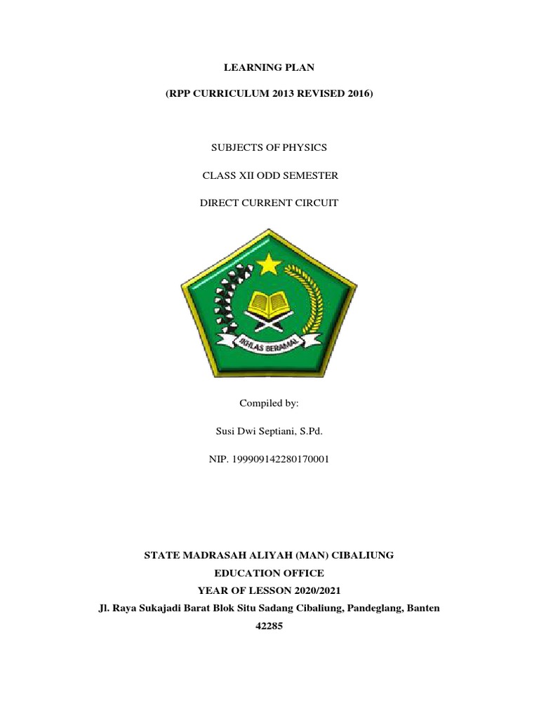 Revisi RPP - Susi Dwi Septiani - 2280170001 | PDF | Electrical ...