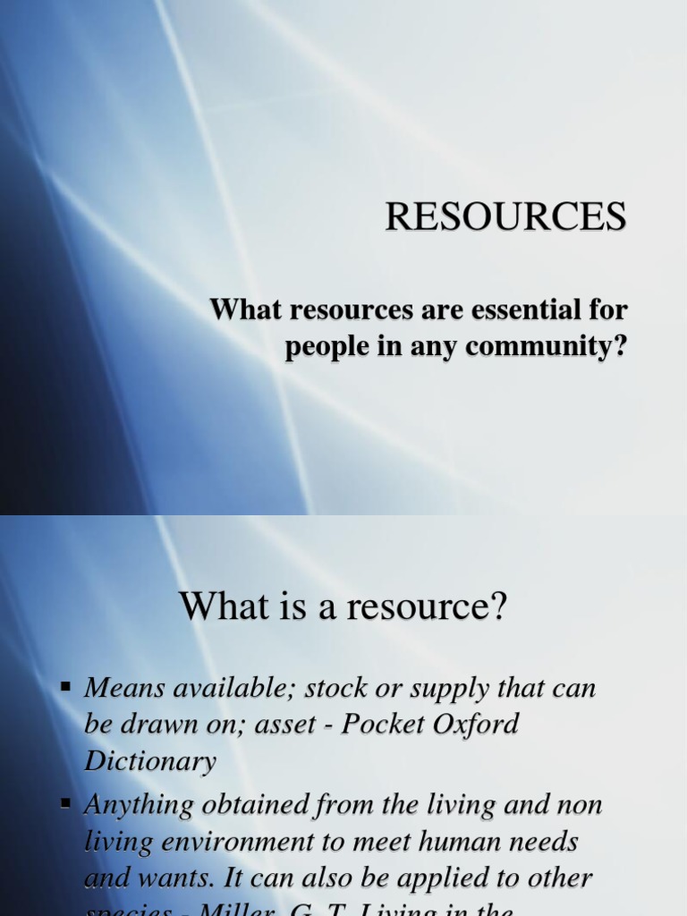 Classification of Resources Explained | PDF | Renewable Resources ...