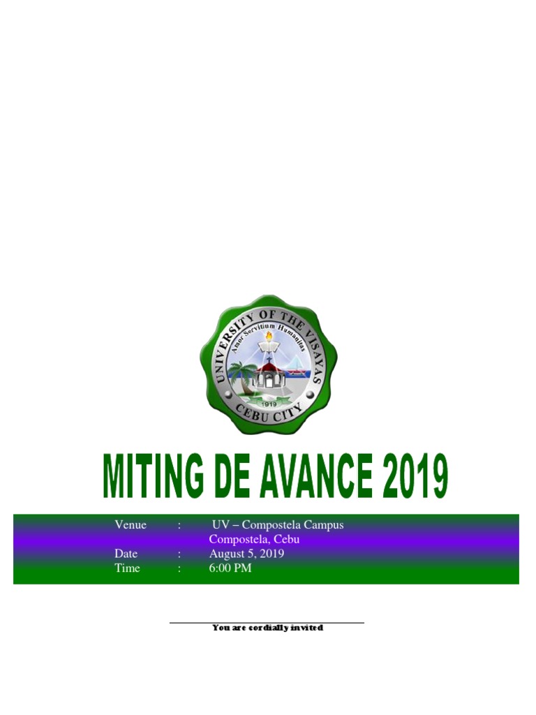 Miting de Avance Program | PDF