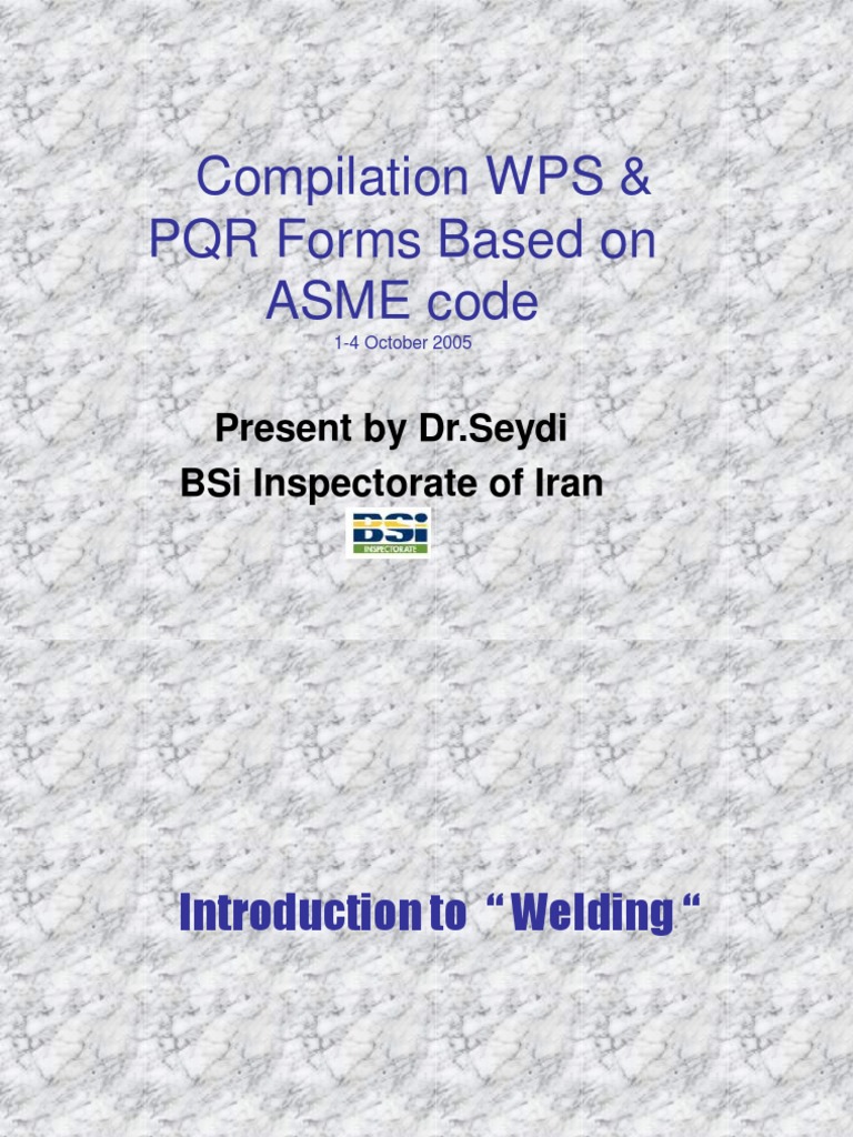 WPS & PQR Training PDF | Download Free PDF | Industrial Gases | Welding
