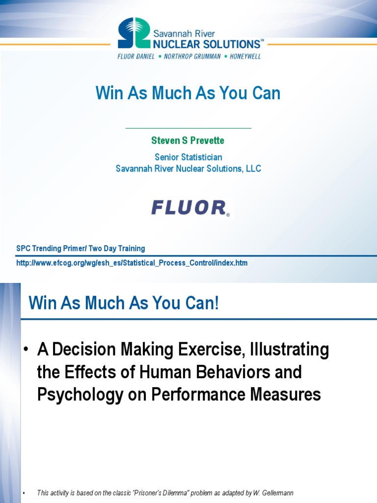 Win As Much As You Can: Steven S Prevette | PDF