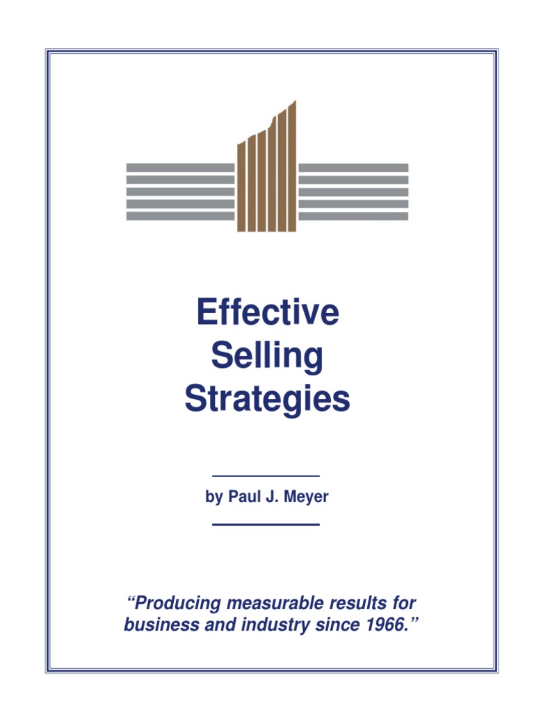 Effective Selling Strategies Guide | PDF | Sales | Goal