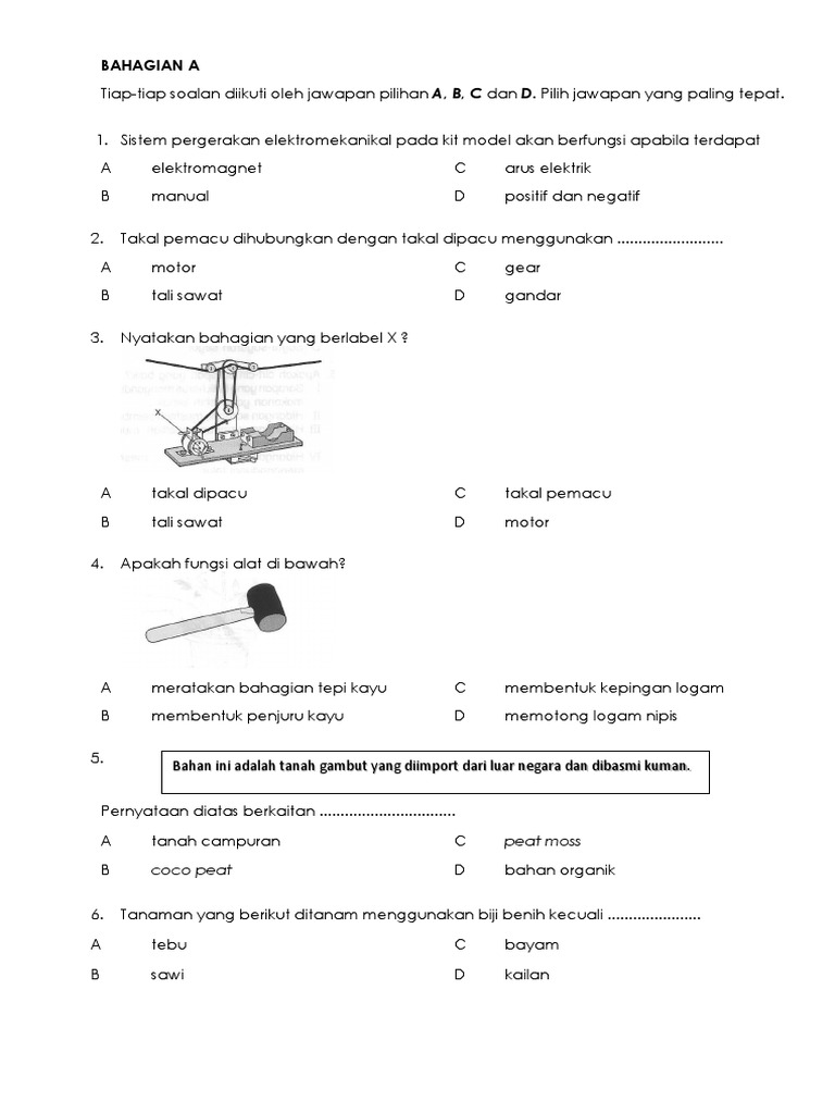 Soalan RBT Tahun 5 | PDF