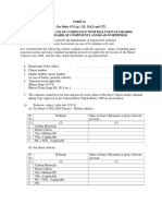 Form 22A: Vehicle Compliance Certificate | PDF