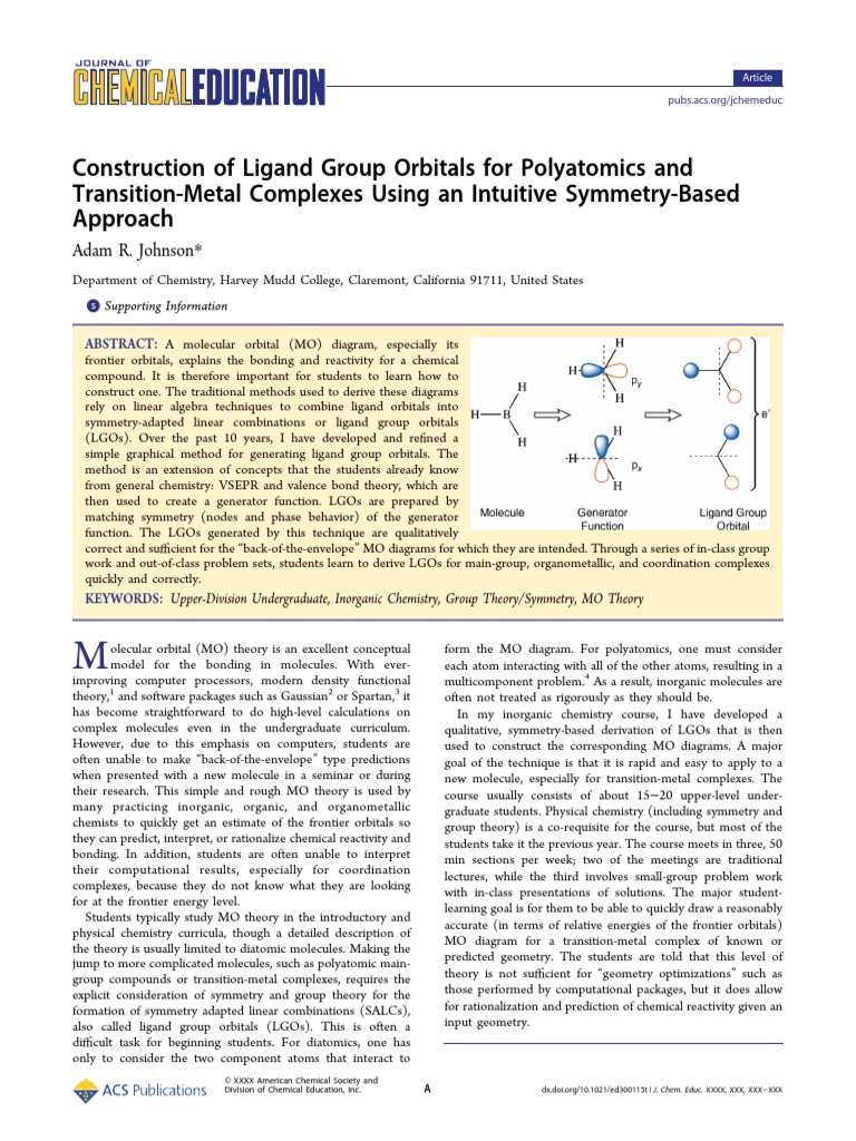 LGO by Intutive Method | PDF | Molecular Orbital | Chemical Bond