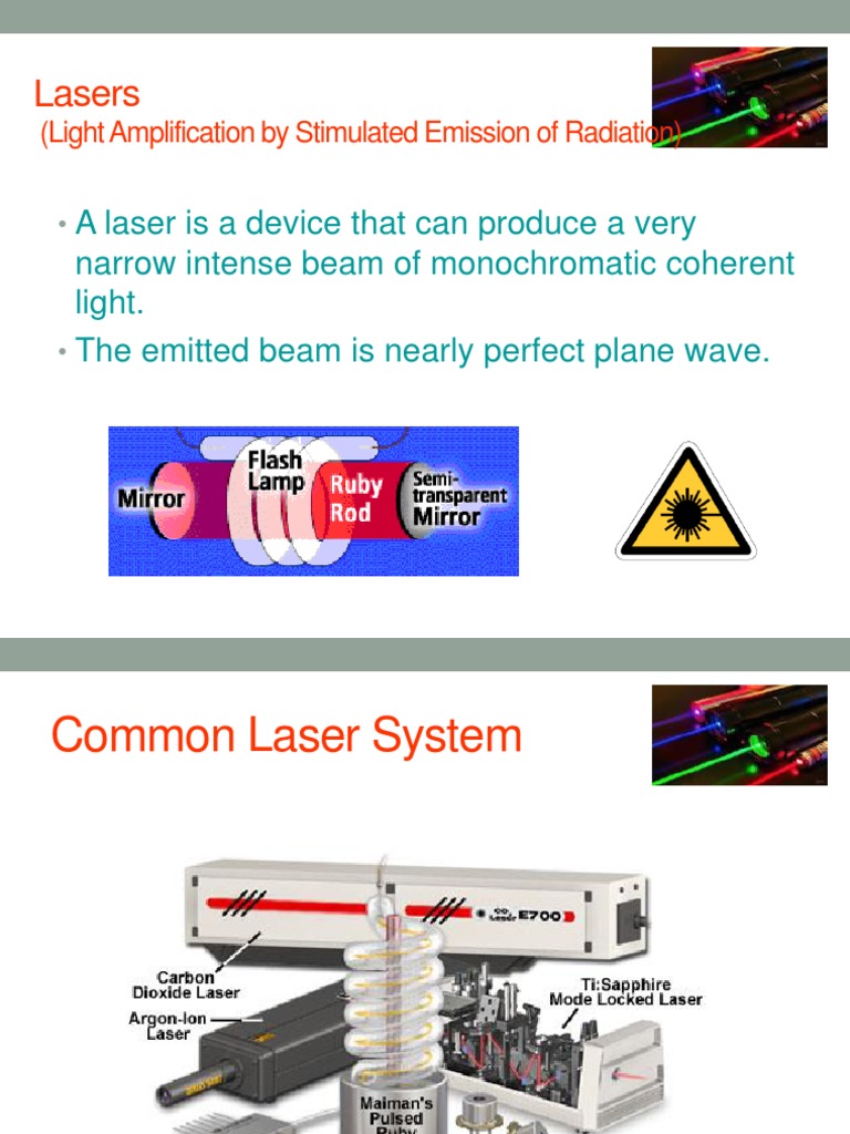 Lasers | PDF | Laser | Emission Spectrum