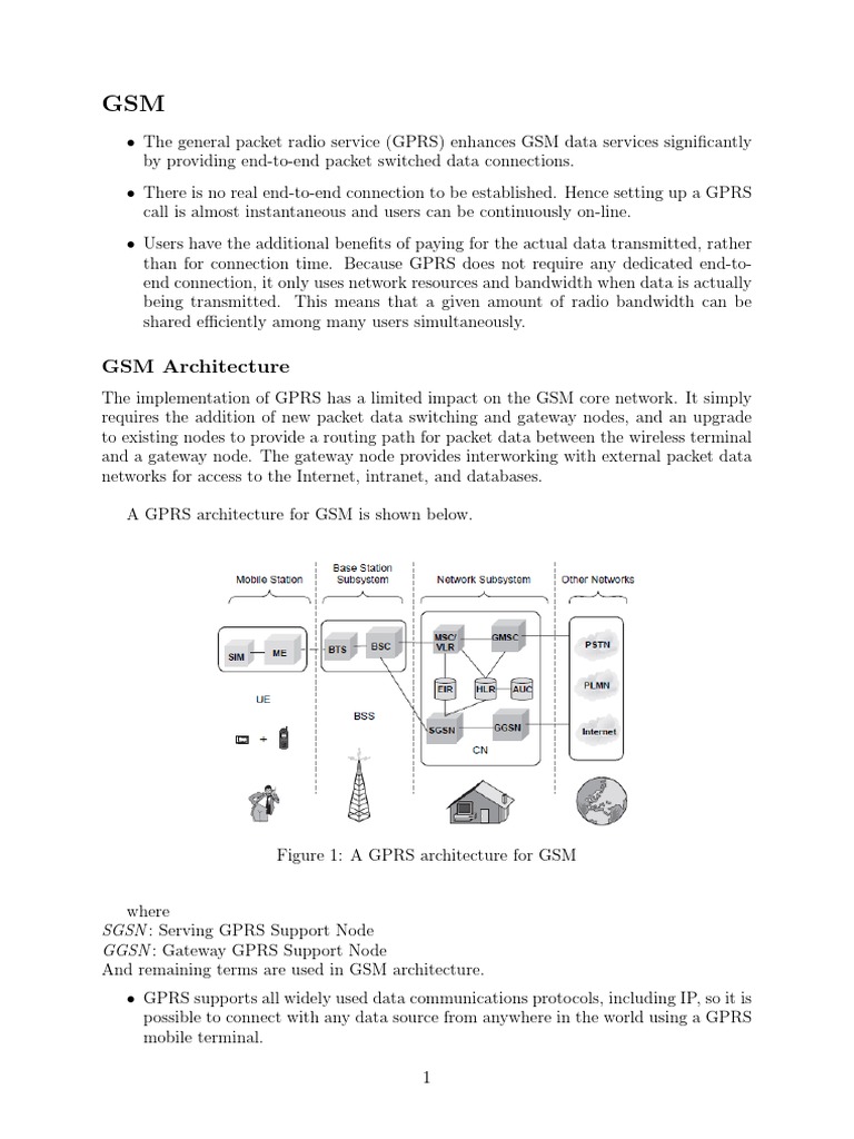 Gprs | PDF | General Packet Radio Service | Packet Switching