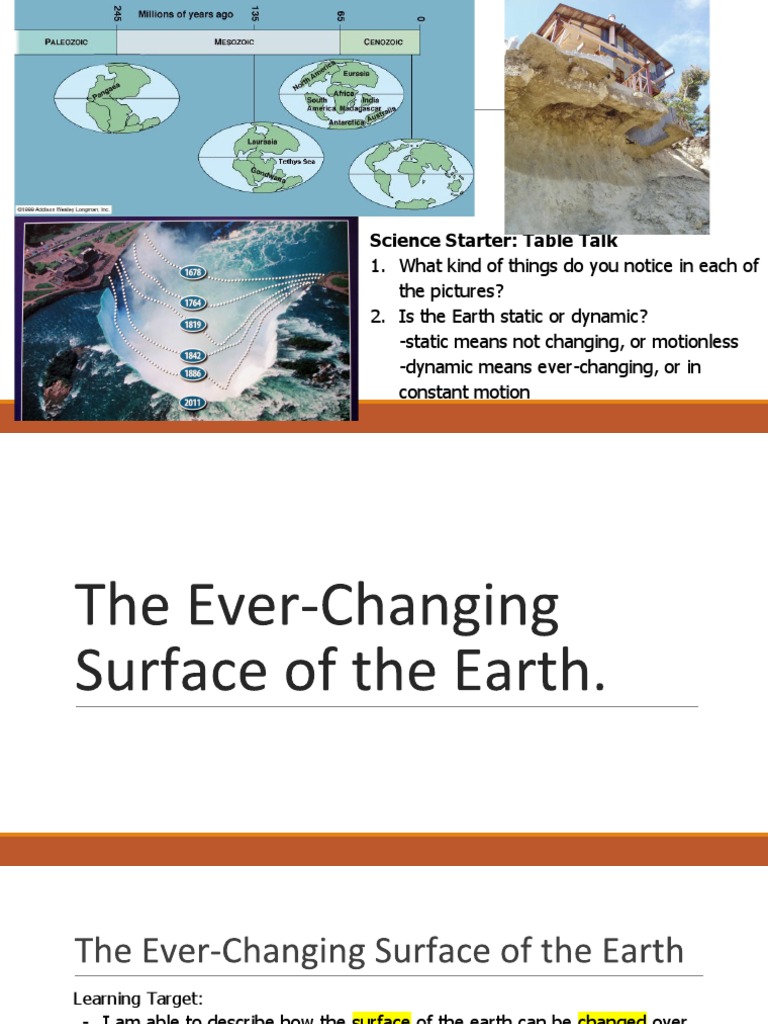 Earth's Dynamic Surface Changes | PDF