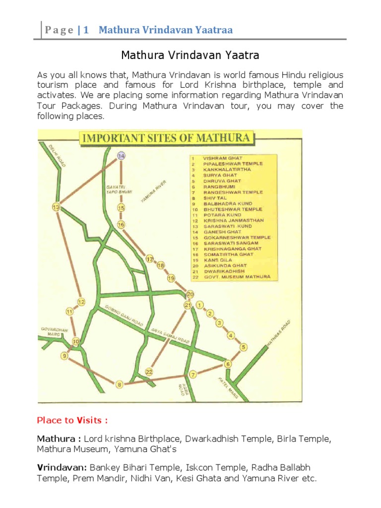 1 Mathura Vrindavan Yaatraa | PDF | Krishna | Hinduism