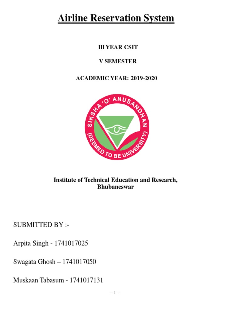 Airline Reservation System | PDF | Interface (Computing) | Databases