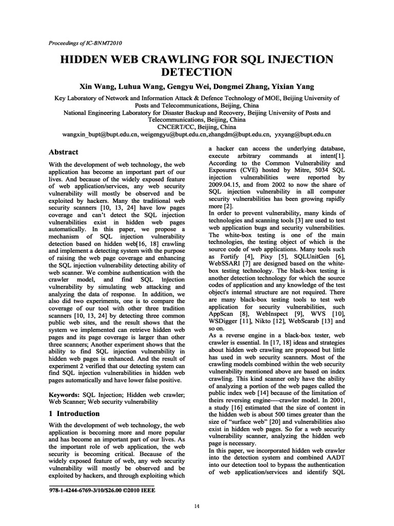 Xin Wang 2010 | PDF | Vulnerability (Computing) | World Wide Web