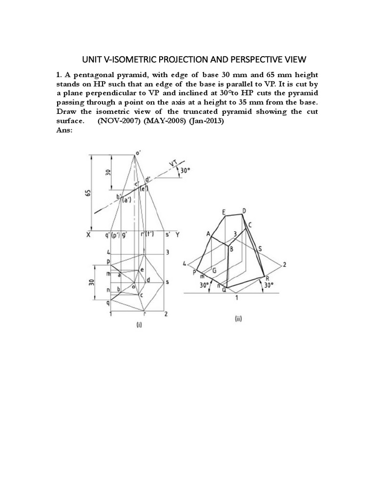 Isometric And Perspective Views Pdf Perspective Graphical
