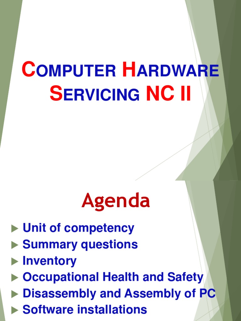 Omputer Ardware Ervicing: C H S NC Ii | PDF | Windows 2000 | Booting