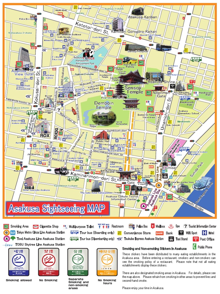 Asakusa Japan Maps Bus | PDF | Hotel And Accommodation