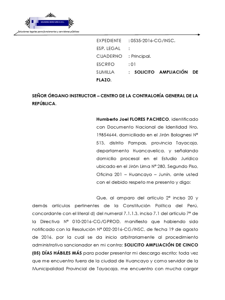 Descubrir 54 Imagen Modelo De Solicitud De Ampliacion De Plazo