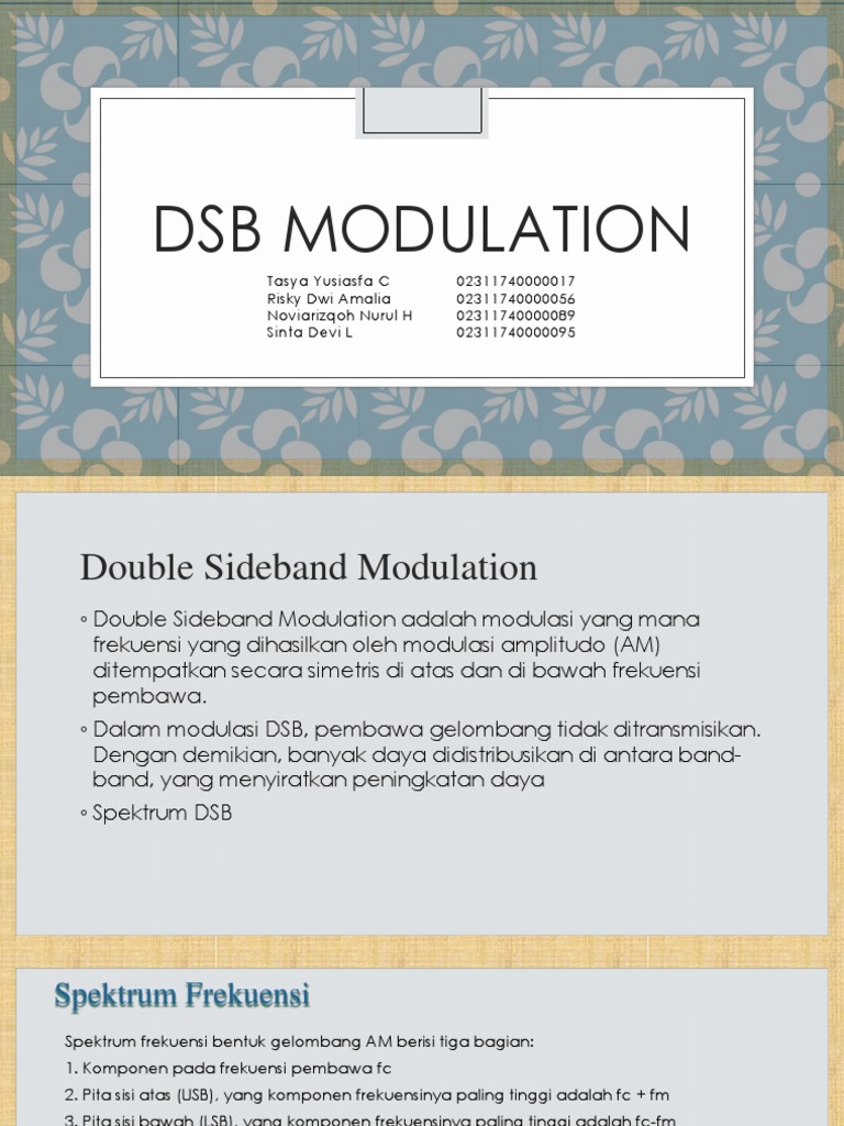DSB Modulation | PDF