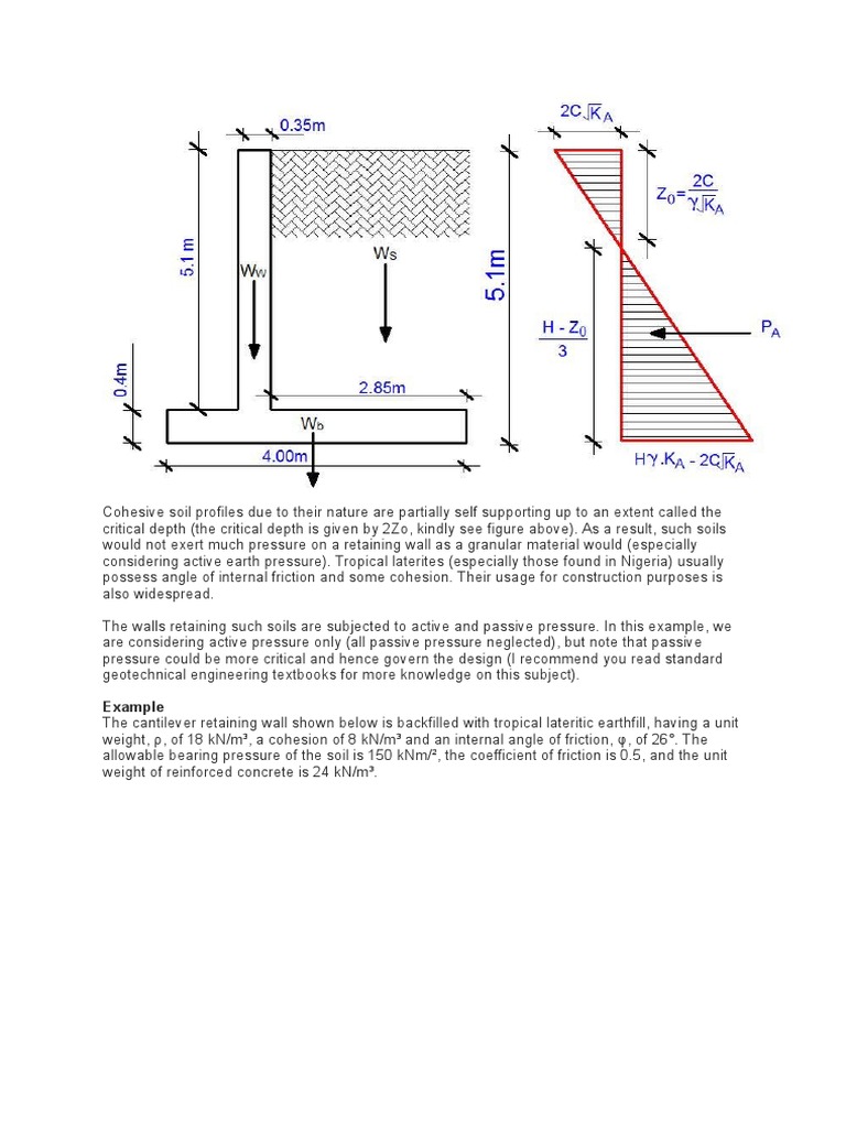 Retaining Wall | PDF | Mechanical Engineering | Applied And Interdisciplinary Physics