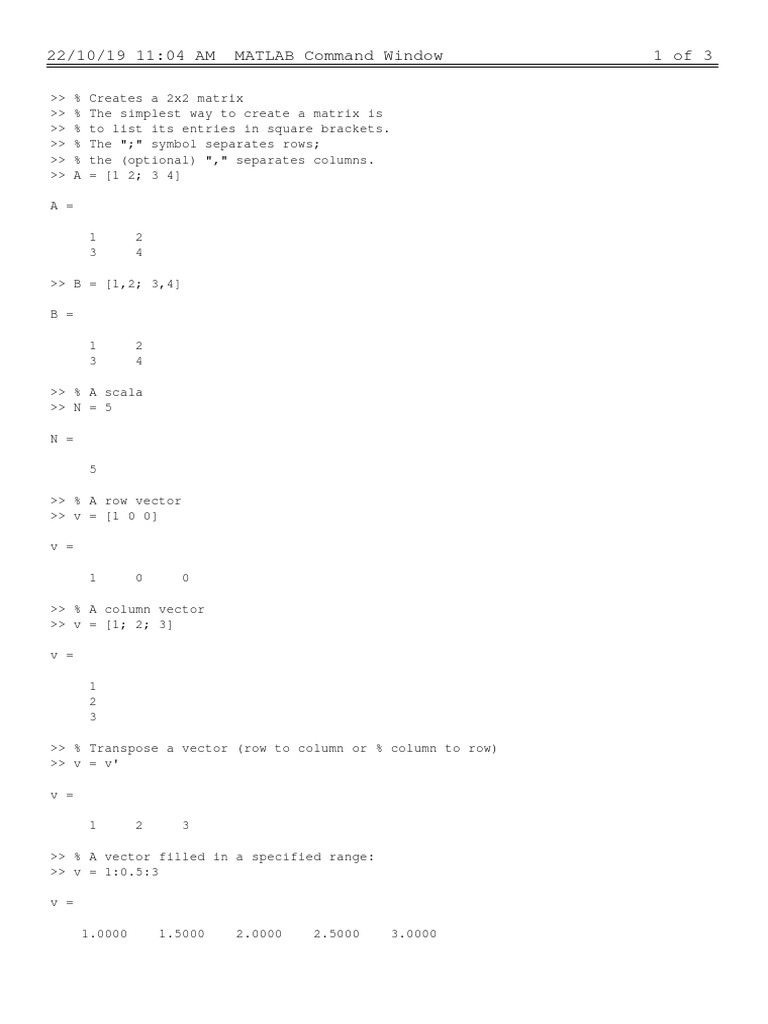 Matlab Manual | PDF | Teaching Methods & Materials