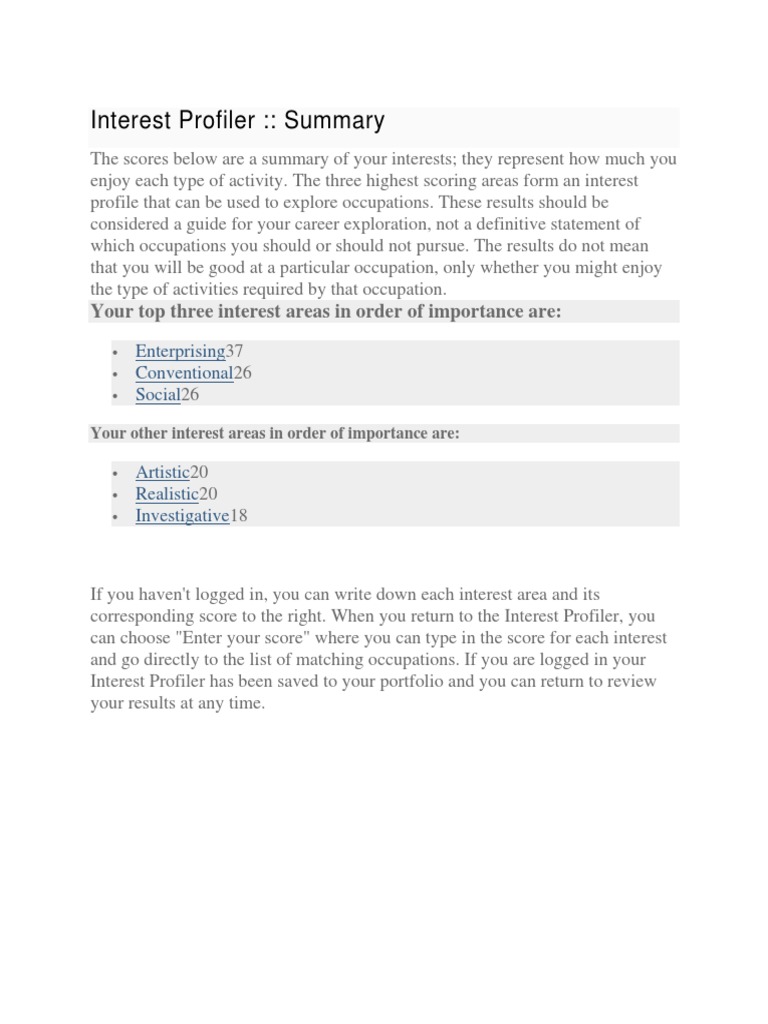 Interest Profiler | PDF | Financial Adviser | Sales