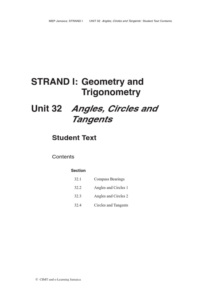 Angles, Circles and Tangents | PDF | Circle | Triangle