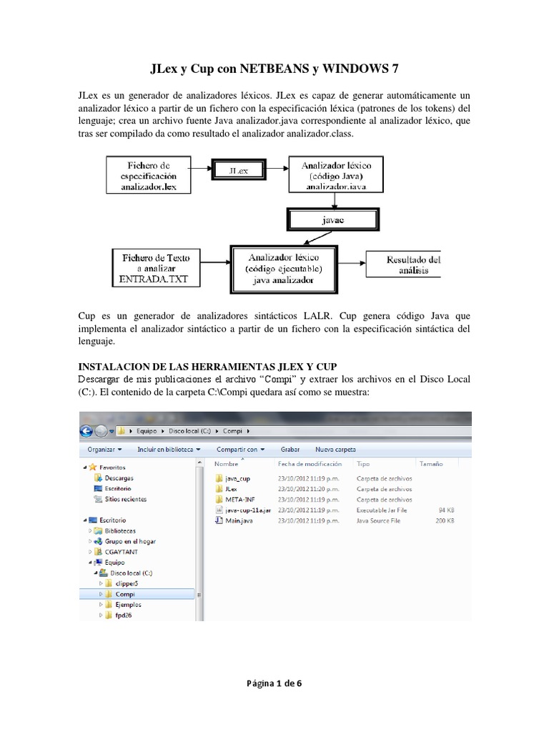 Jlex Y Cup Con Netbeans Y Windows 7 | PDF | Java (lenguaje de ...