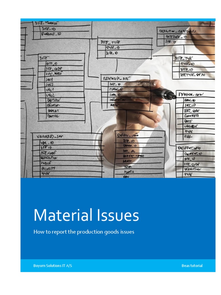 Material Issues: How to report the production goods issues | Warehouse ...
