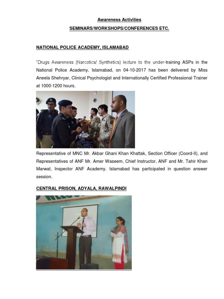 Awareness Activities Seminars/Workshops/Conferences Etc | PDF | Violence