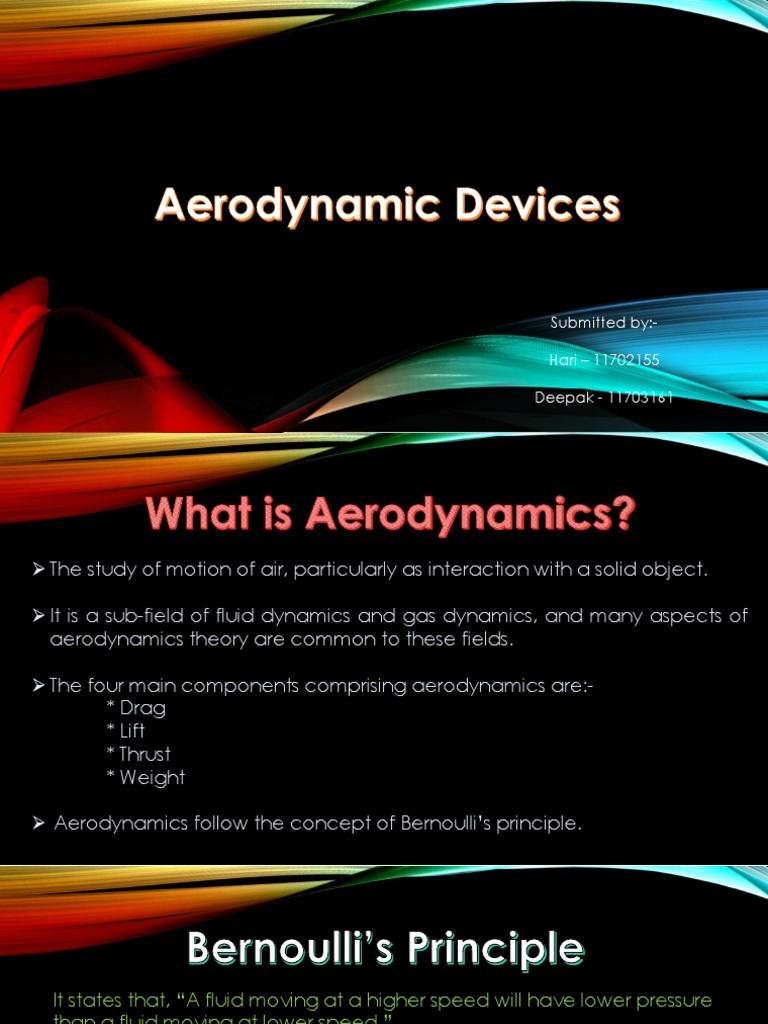 Aerodynamic Devices | PDF | Lift (Force) | Wing