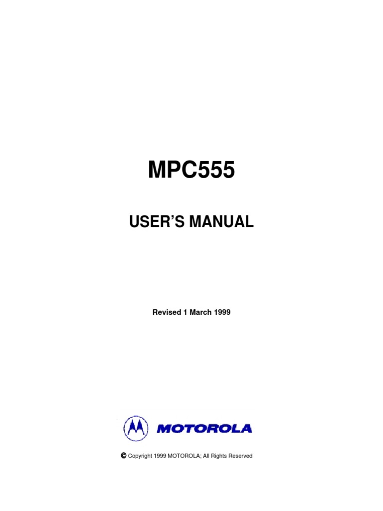 MPC555 1 Motorola | PDF | Integrated Circuit | Manufactured Goods