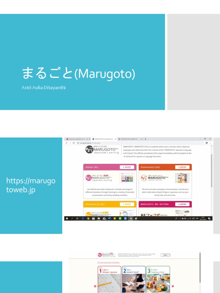まるごと (Marugoto) : Astri Aulia Ditayanthi | PDF