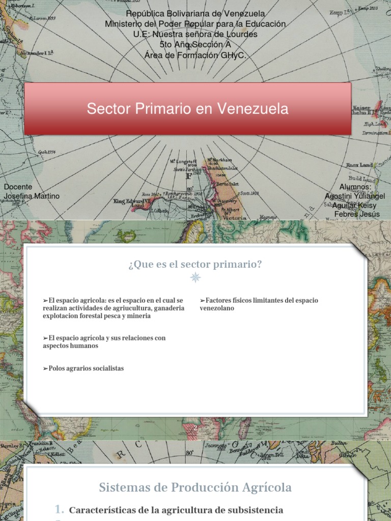 Sector Primario en Venezuela HGyC | PDF | Venezuela | Petróleo