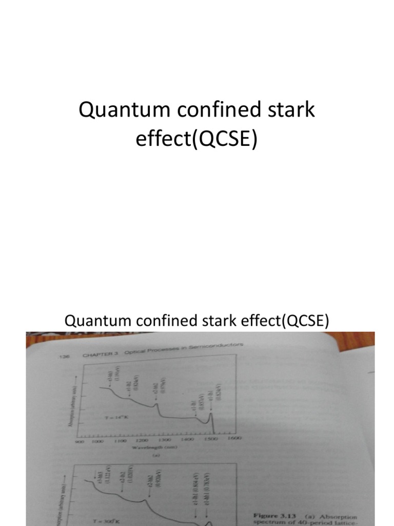 Quantum Confined Stark Effect (QCSE) | PDF | Science & Mathematics