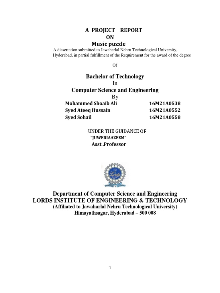 Mini Project Documentation For Music Puzzle | PDF | Unified Modeling Language | Use Case