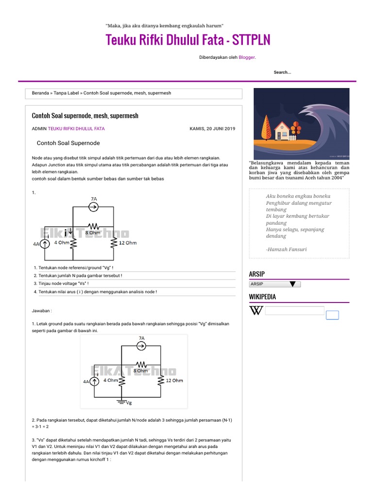 Contoh Soal Supernode, Mesh, Supermesh PDF | PDF
