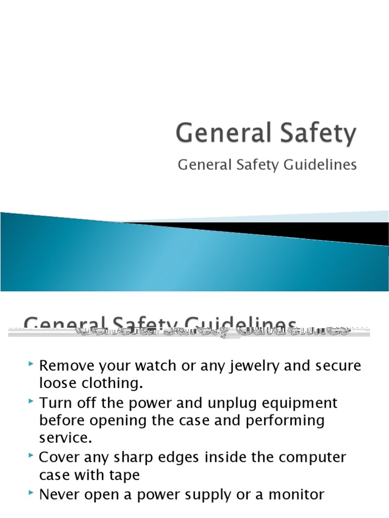 Essential Safety Guidelines for Workspaces | PDF | Technology & Engineering