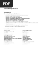 Shewhart Constants for Control Charts | PDF
