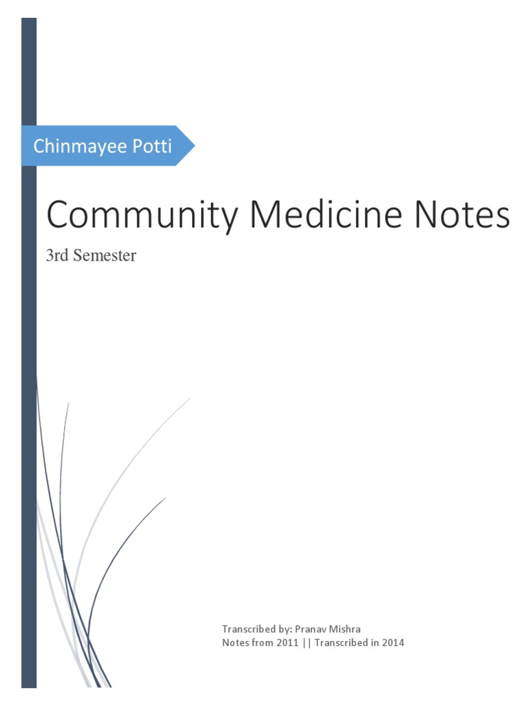 Community Medicine 3rd Semester Notes | PDF | Cooking Oil | Fat