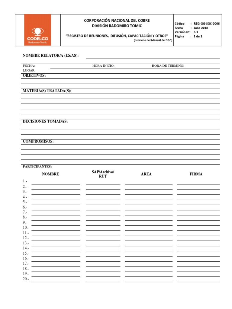 Reg GG SGC 0006 (Vigente) | PDF