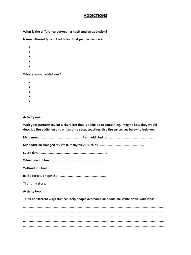 Addictions: What Is The Difference Between A Habit and An Addiction ...