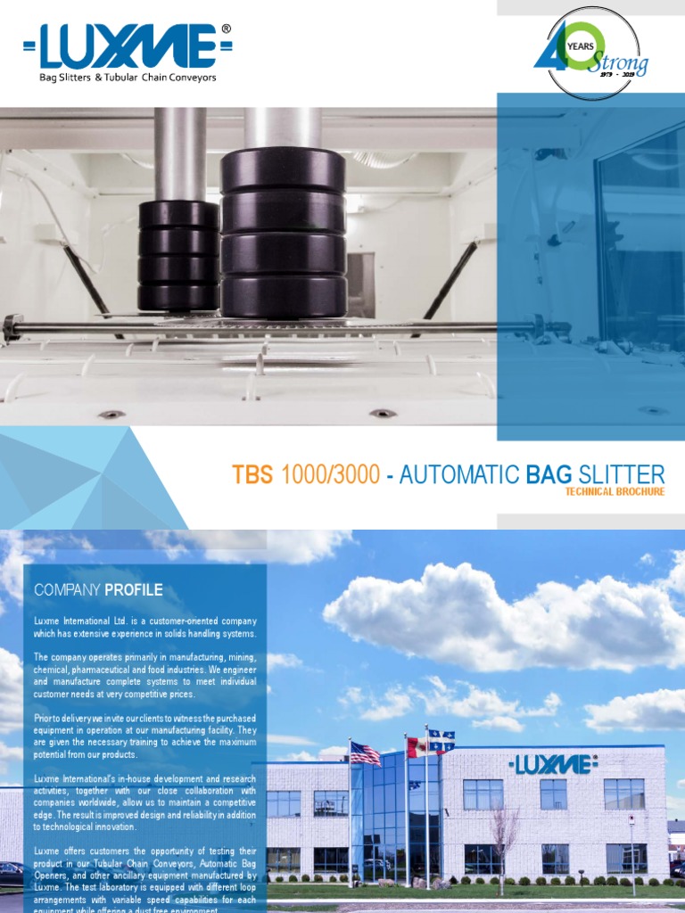 Twin-Blade Automatic Bag Opener - Bag Handling Equipment | PDF | Nature