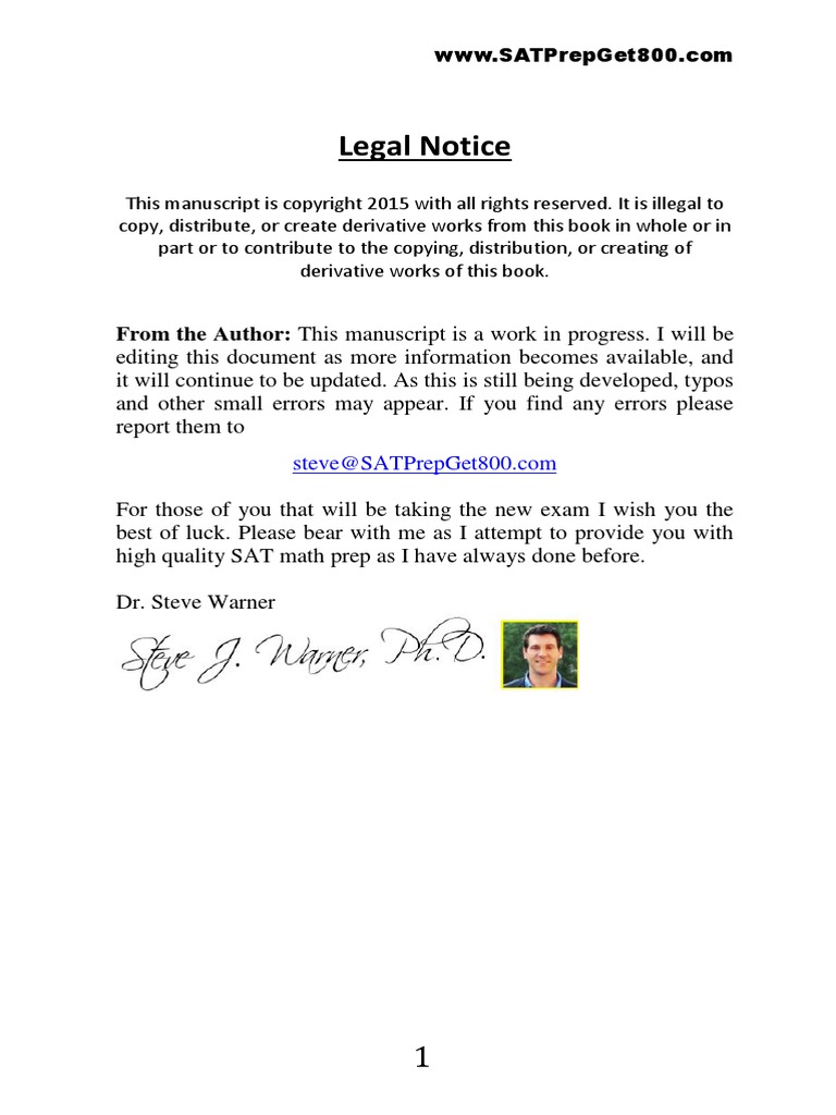 SAT Math | PDF | Sine | Equations