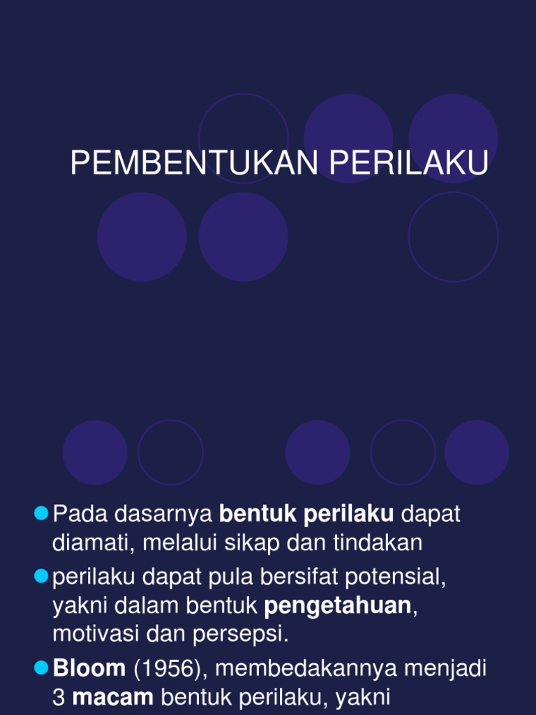 t11 Pembentukan Perilaku-1 | PDF