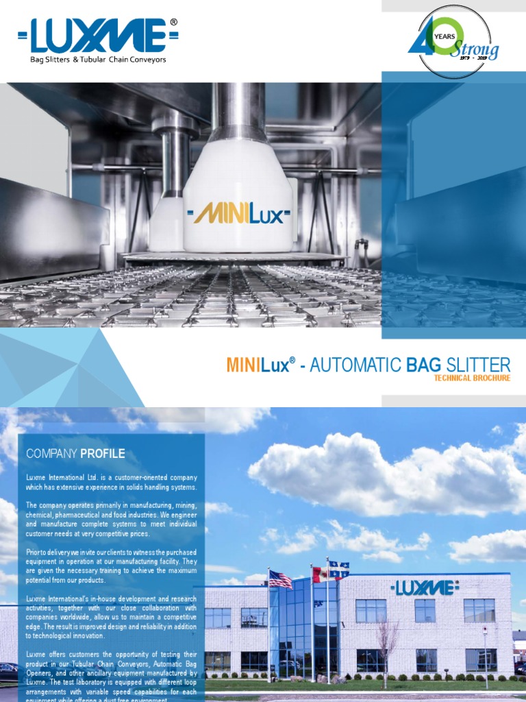 MiniLux® Automatic Bag Opener - Bag Handling Equipment by Luxme | PDF ...